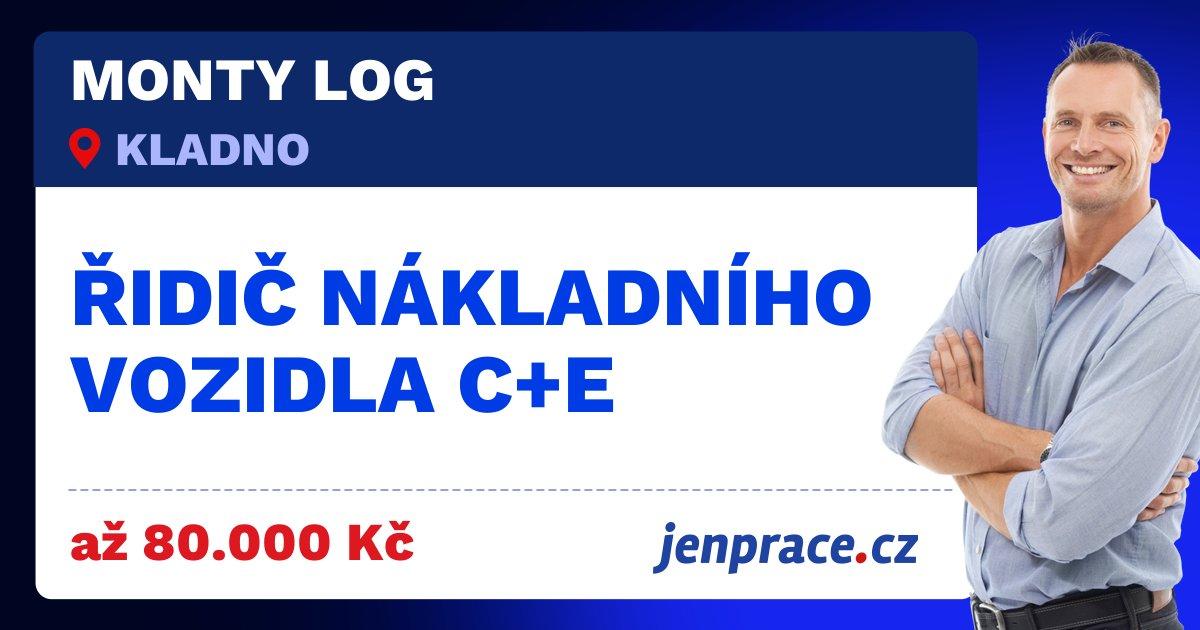🚛 MONTY log s.r.o. hledá řidiče C+E! Až 80 000 Kč! Nástup možný ihned🚛 ...
